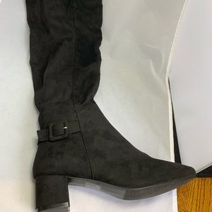 Beston | Shoes | Beston New Grey Faux Suede Over The Knee Boots | Poshmark